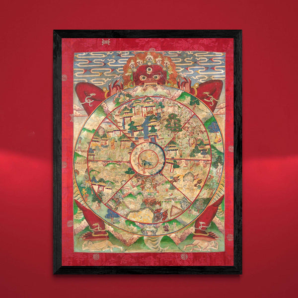 bhavacakra-mandala-wheel-of-life-tibetan-buddhist-thangka-yantra ...