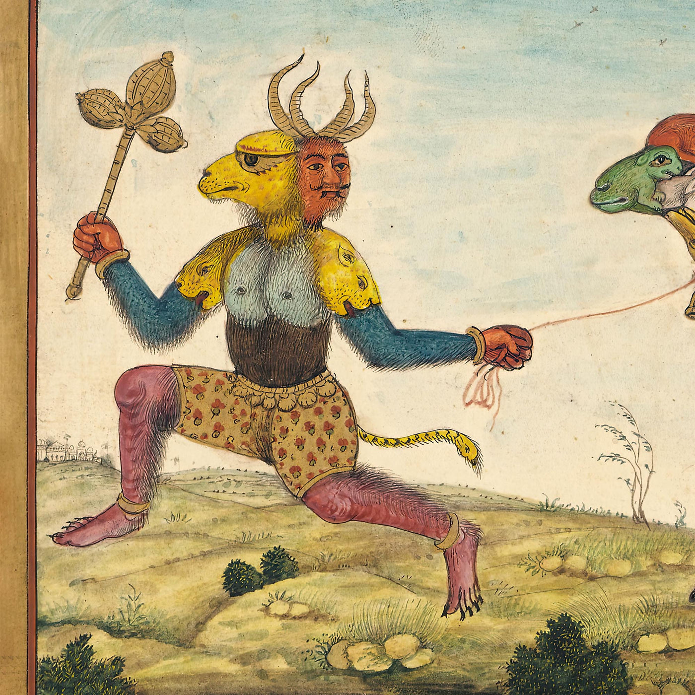 Indian Demon Leading a Surreal Composite Sheep | Persian Folklore Myth ...