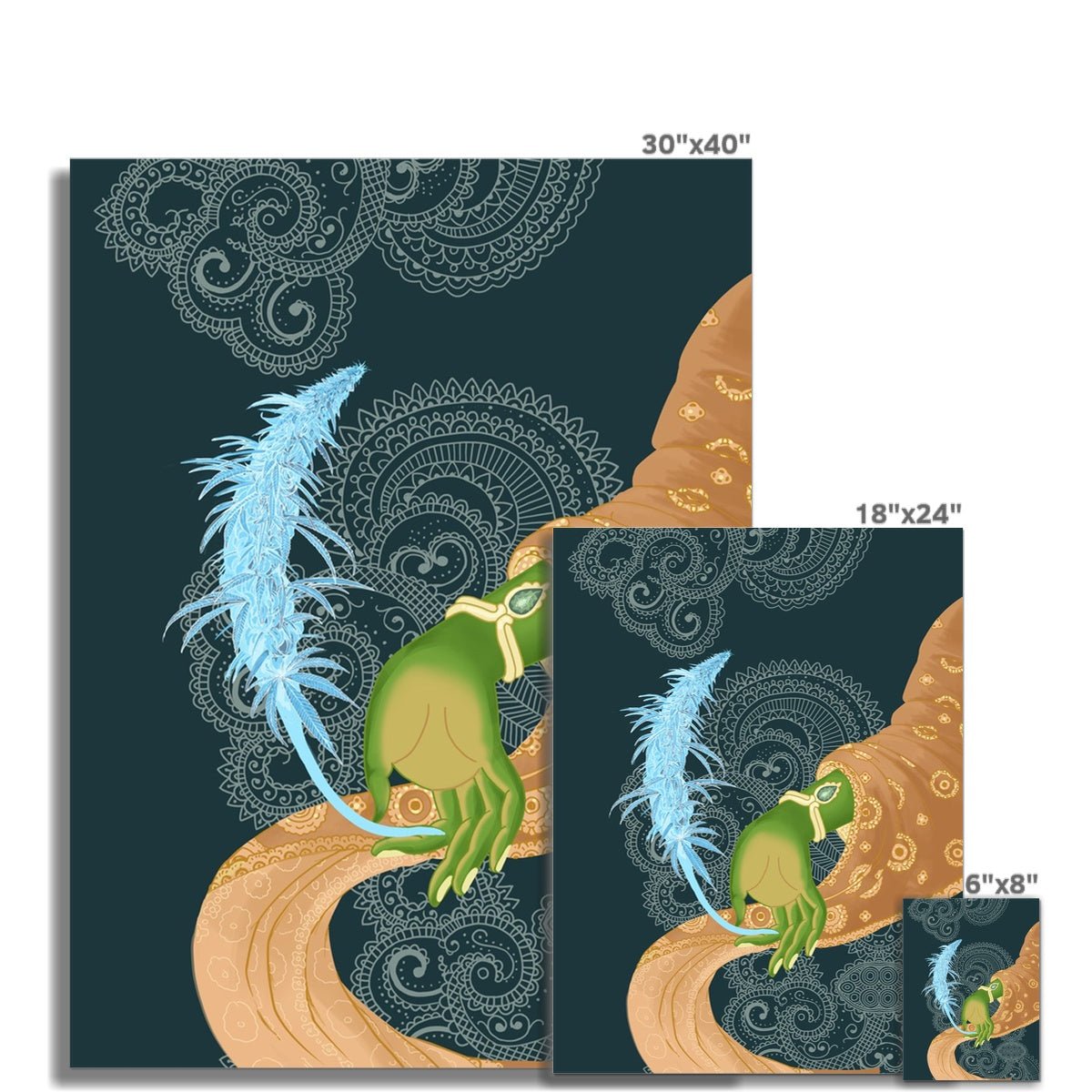 Sensimilla Mudra | Trippy Wall Art | Sacred Marijuana Wall Decor | Col ...